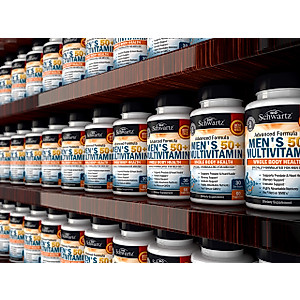 Once Daily Multivitamin for Men 50 and Over - Supplement for Heart Health Support - with Zinc, A, B, C, D3, E Vitamins - for Memory & Brain Health Support - Designed for Whole Body Health - 60 Count
