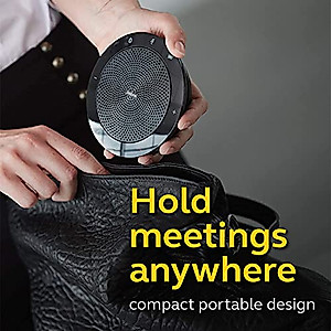 Jabra Speak 510 UC Portable USB & Bluetooth Speakerphone – Easy Setup, Portable Speaker for Holding Meetings Anywhere with Outstanding Sound Quality (510 7510-209)
