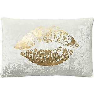 Mina Victory Luminescence Throw Pillow, 12" x 18", Gold