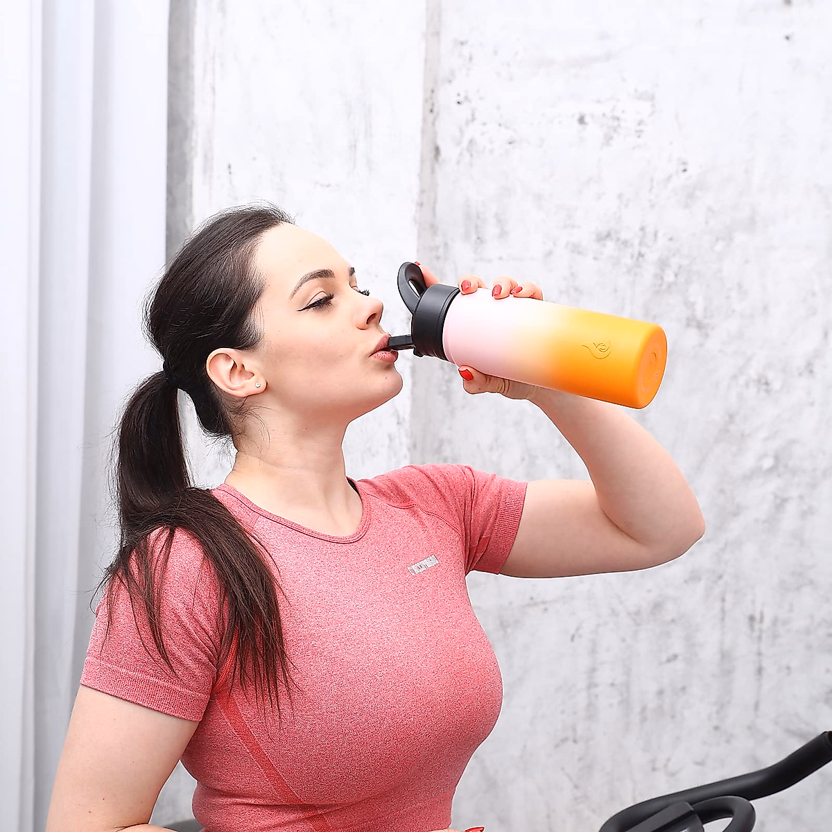 BJPKPK Insulated Water Bottles with Straw Lid, 22oz Cold & Hot Thermos, Stainless Steel Metal Water Bottle with 3 Lids, Reusable Thermos, Cups, Mugs for Daily Use-Mint