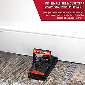 PIC Simple Set Mouse Traps, 2 Count (Pack of 6)