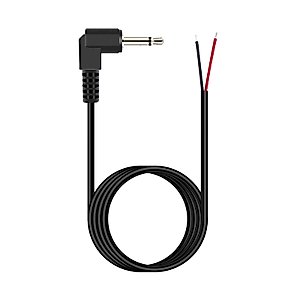 Fancasee 6 ft Replacement 3.5mm 90 Degree Right Angle Male Plug to Bare Wire Open End TS Mono 1/8" 3.5mm Plug Jack Connector Audio Cable Repair