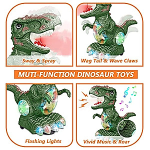 Dinosaur Toys for 1-2 Year Old Boy,Roar Music and Lights Toddler Toys for Boys Girls Age 1 2 3,Moving Dino Baby Toys with Mist Spray,Electric Dinosaur Toys for Kids 3-5 Easter Christmas Birthday Gifts