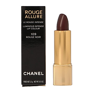 Chanel Rouge Allure Luminous Intense Lip Colour 109 Rouge Noir for Women, 0.12 Ounce
