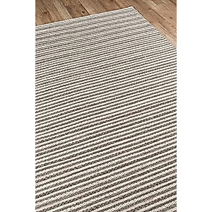 Momeni Rugs Mesa Collection, 100% Wool Hand Woven Flatweave Transitional Area Rug, 2' x 3', Natural Brown