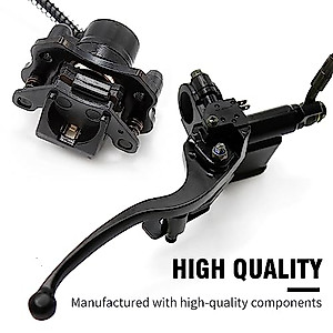Left Hydraulic Brake Master Caliper Rear Hand Hydraulic Disc Brake Assembly Replacement for 50cc 90cc 110ccc 125cc Chinese Taotao Roketa Sunl Go-Kart Dune Buggy Quad ATV Dirt Mini Bike