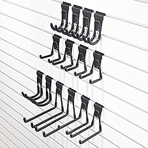 ATOOLA Slatwall Hooks, Garage Slatwall Accessories, Multi Size Slatwall Hooks and Hangers, 14Pack