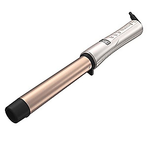 REMINGTON Shine Therapy Argan Oil & Keratin Infused 1 Inch Straight Barrel Curling Wand for Loose Waves, Includes Heat Glove