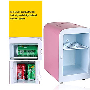 GICIVED Mini Fridge,Energy Saving Cooler And Warmer Refrigerator, Portable Personal Fridge For Office, Car, Bedroom, For Skincare, Fruit, Food