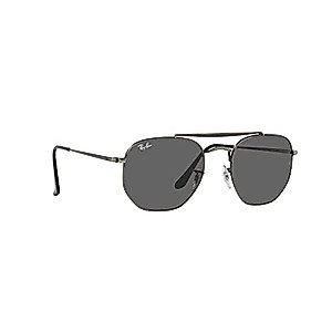 Ray-Ban RB3648 The Marshal Square Sunglasses, Antique Gunmetal/Dark Grey, 54 mm