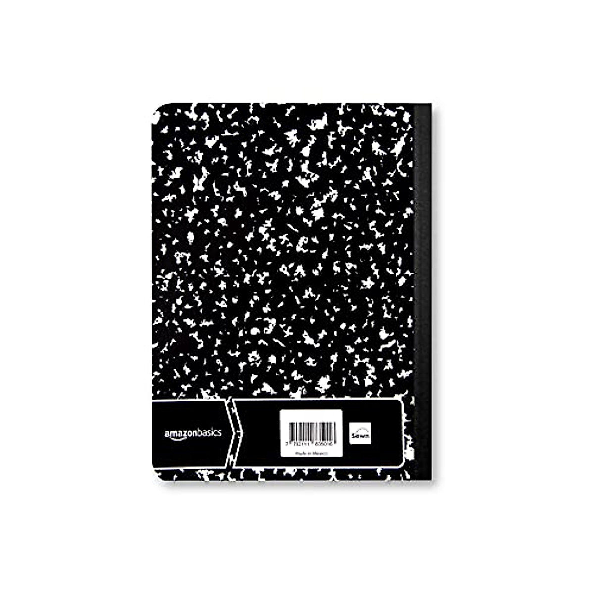 Amazon Basics Wide Ruled Composition Notebook, 100 Sheets, Marble Black, 4-Pack