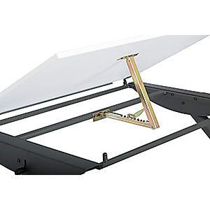 SD STUDIO DESIGNS Triflex Drawing Table, Sit to Stand Up Adjustable Office Home Computer Desk, 35.25" W X 23.5" D, Charcoal Black/White