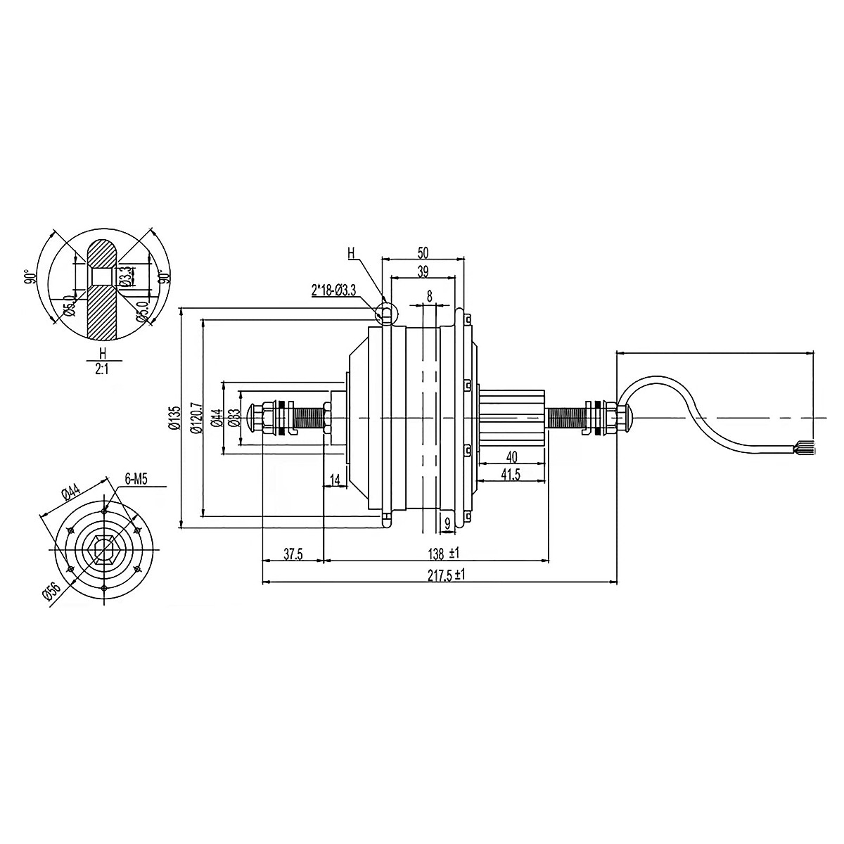 Waterproof Conversion Kit for Electric Bike Rear Wheel Bicycle Hub Motor Kit, Hub Motor 36V 250W Electric Bike Rear Wheel Drive Rear Cassette Freewheel Motor
