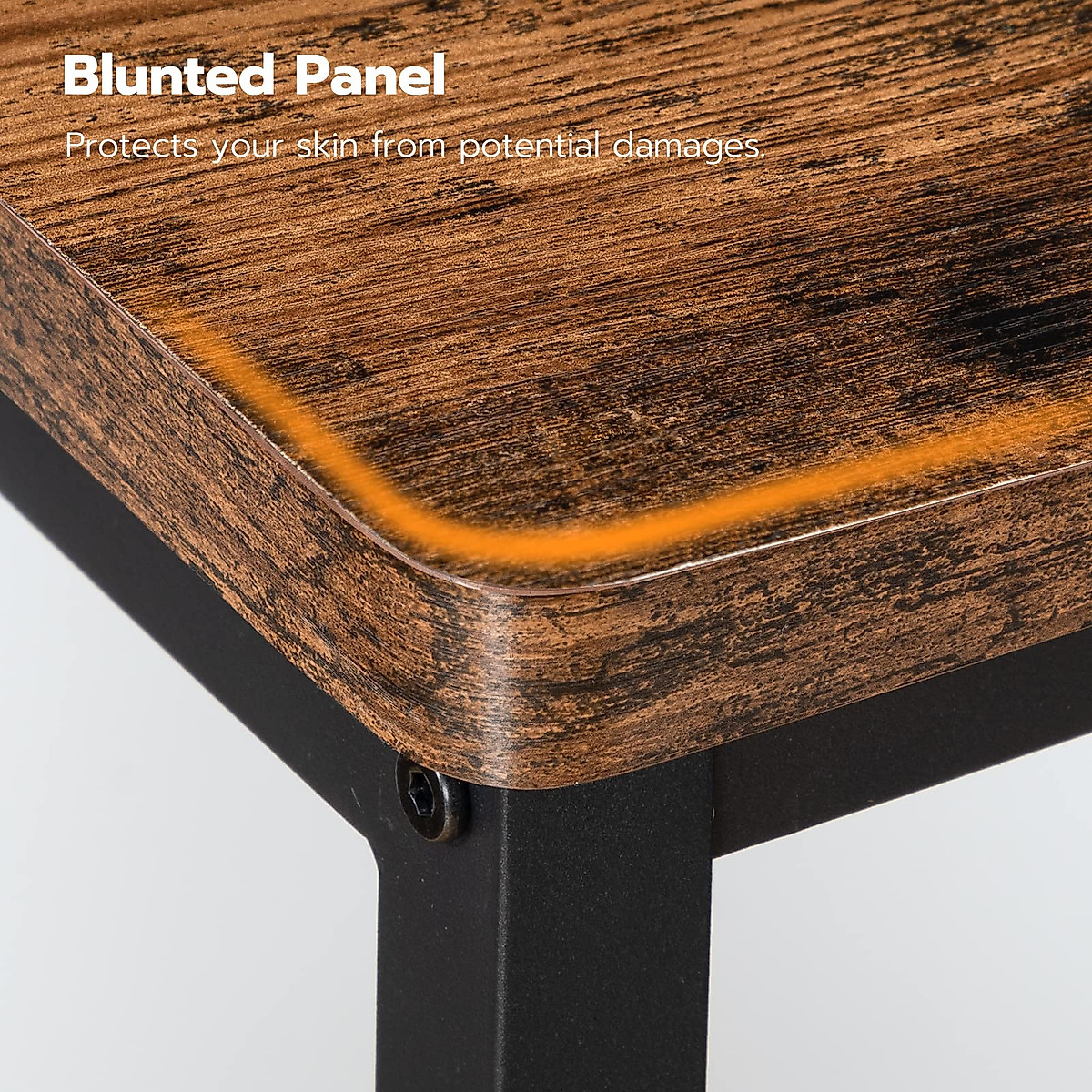 HOOBRO Bar Stools, Set of 2 Bar Chairs, 23.6 Inch Saddle Stools, Kitchen Counter Stools with Footrests, Industrial Stools for Dining Room, Kitchen, Counter, Bar, Rustic Brown and Black BF02MD01