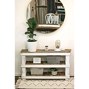 Three Tier Slatted Console (White Combo)