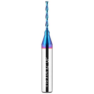 EANOSIC Upcut Spiral Router Bit 1/4 inch Shank, 1/16 inch Cutting Diameter Solid Carbide with Blue Nano Coated CNC Router Bits End Mill for Wood Carving, Engraving