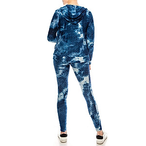 LA12ST Women's High Waist Yoga Pants Tummy Control Workout Ruched Butt Leggings Jacket Set Black