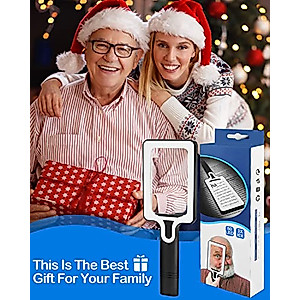 Magnifying Glass with 50 LED Light - 3X 10X Handheld Magnifier Rectangular Magnifying Glasses with Touch Switch Reading Magnifiers for Seniors Books Small Print Coins Exploring Crafts