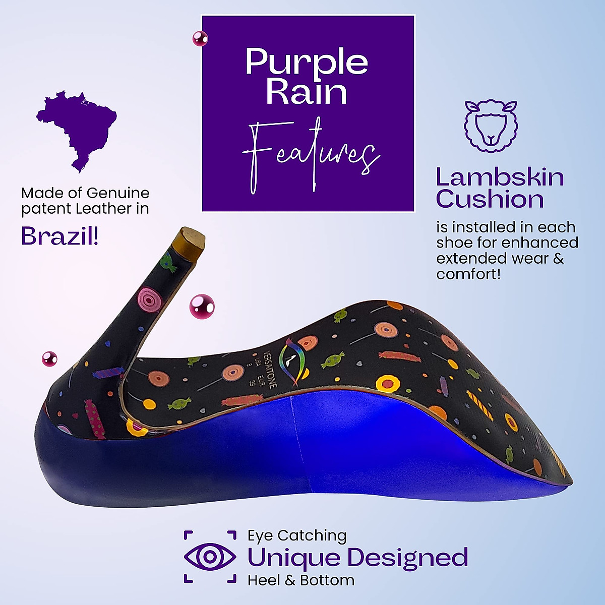 Versaitone Women Heels Pump 4 inch - Handcrafted Closed Pointed Toe Stiletto Heels, Classy Non-Slip Heels with Patent Leather - Lambskin Cushion for Enhanced Wear & Comfort