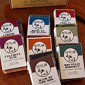 Unique Handmade Soap Samples - Try 8 Unconventional Popular Natural Soaps - Sample Set Soap for Men and Women - By Outlaw