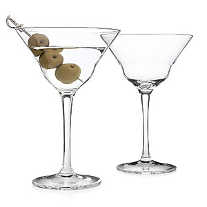 HISTORY COMPANY Jack London Five O'Clock Double Martini Glass 2-Piece Set (Gift Box Collection)