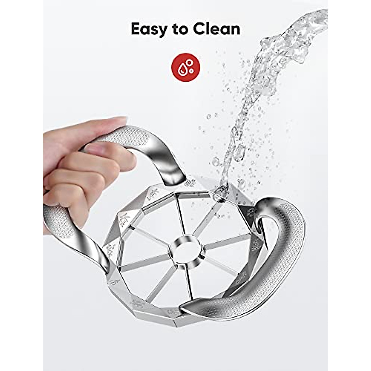 Greatly Quicken Slicing Apple Cutter Slicer, HEAVY DUTY Apple Corer Divider 8-Blade Stainless Steel TREBLEWIND