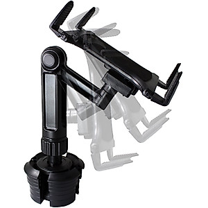 ChargerCity Xtreme Tablet Drinks Beverage Cup Holder Mount w/10inch Long Arm & 360º Swivel Adjust for All 7"-12" Screen Tablet Like iPad PRO Air Mini Galaxy Tab Surface Pro/Book