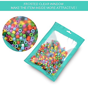 EONJOE 100pcs Resealable Mylar Packaging Bags Small Business Supplies Candy Sample Freshie Jewelry Bracelet Zipper Zip Package Pouch Bag