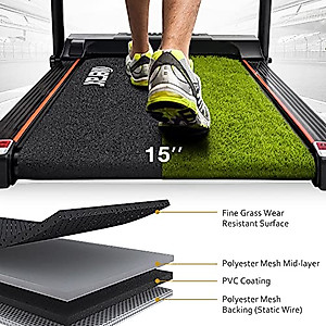 Merax Electric Folding Treadmill – Easy Assembly Fitness Motorized Running Jogging Machine with Speakers for Home Use, 12 Preset Programs (Black)