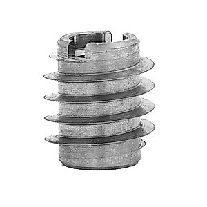 E-Z LOK Knife Threaded Insert for Hard-Wood, Stainless Steel Thread Inserts 8-32 Internal Threads, 0.375" Length Pack of 10