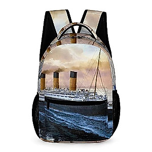 Retro Titanic Famous Old Historic Travel Laptop Backpack Durable Computer Bag Daypack for Men Women