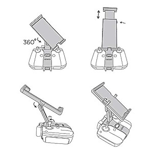 VCUTECH Drone RC Tablet Holder Compatible with DJI Mini 3 Pro, Mavic 3, Mavic 3 Classic, Mini 2, Mavic Air 2s, Air 2, for 4-12.9 inch iPad Tablet Mount, Drone Accessories(Upgraded Version)