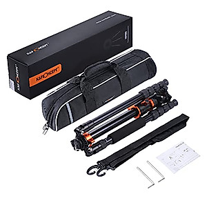 K&F Concept 67 inch Camera Tripod Horizontal Aluminum Tripods Portable Monopod with 360 Degree Ball Head Quick Release Plate for DSLR Cameras T255A4+BH-28L (TM2515T1)