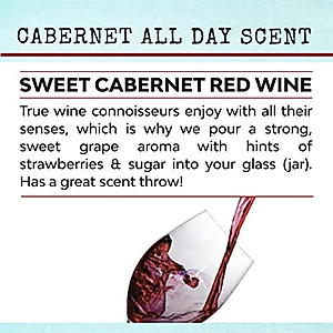 Malicious Women Candle Co - But First.Wine, Cabernet All Day (Sweet Red Wine) Infused with Long-Ass Days, All-Natural Soy Candle, 9 oz