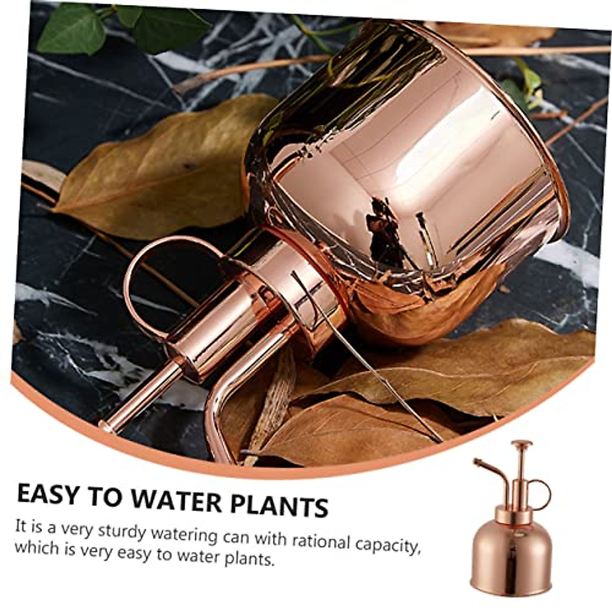 HANABASS 1PC Stainless Steel Sprinkling Can small plant watering cans for pump spray bottle spray bottles for plants Gardening Watering Pot rose gold 304 stainless steel hand pressure