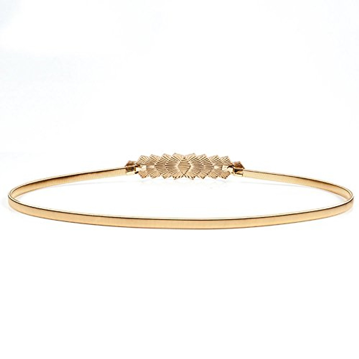 E-Clover Womens Fashion Metal Stretch Waist Skinny Belt Waistband (Style7)