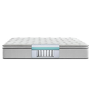 Beautyrest BR800 11.5 inch Twin Mattress - Hybrid Mattress with Cooling Gel Memory Foam and Pocketed Coils - Motion Separation and Temperature Control - Medium Feel - Twin Size Mattress Only