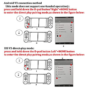 IPGEA PG-9167 Mobile Controller, Wireless 4.0 Gamepad Joystick Telescopic Game Controller Compatible Galaxy S10/S10 & Galaxy A51 Note 9 Phone XR XS Phone 11 Most iOS/Android Smart Phone Tablet PC