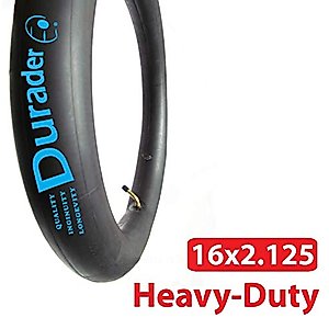 16x2.125 Inner Tube with Angled Valve for Gas/Electric/Pedal Bikes
