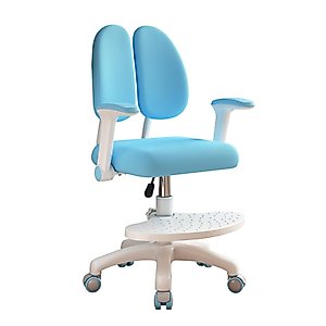 Hesitroad Kids Desk Chair,Study Chair with Adjustable Height,Cute Children Study Chair,Computer Chairs Adjustable Backward Tilt with 360 Wheels,Kids Computer Chair for Home, School and Library Blue