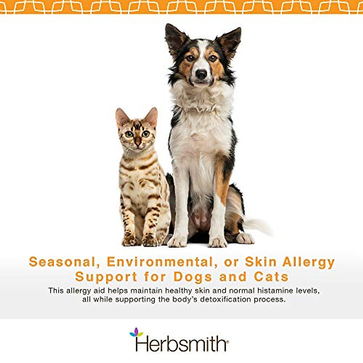 Herbsmith Clear Allerqi – Allergy Aid for Cats & Dogs – Pet Allergy Support – Anti Itch Pills for Dogs & Cats - 90 Tablet