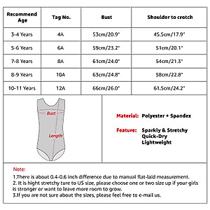 Leotard for Girls Gymnastics Rainbow Dancewear Fashion Tie Dye Sparkle Mesh Spliced Toddler Kids 3-4 Years, Pink Tie Dye