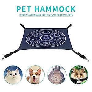 Black Star Constellation Disk Pet Hammock Bed Guinea Pig Cage Hammock Small Animal Hanging Bed for Ferret, Chinchilla, Puppy and Other Small Animals