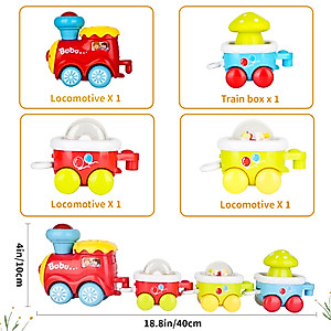 BAOLI Electric Train Toy,Railway Toy with Light & Music,Battery Operated Locomotive Train for 1 2 3 Year Old Kids Baby Toddler Boy Gifts,Early Educational Vehicle Toy