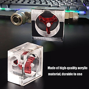 G1/4 Threaded Meter Indicator for PC Computer Water Cooling System[Quadrate 2 Ways]