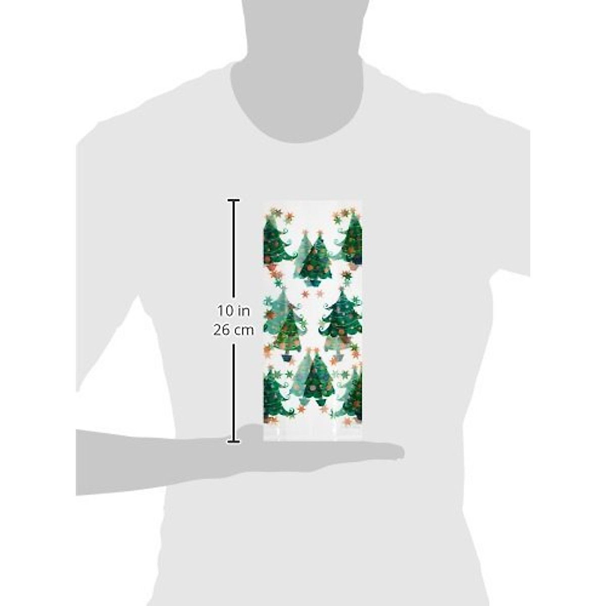 Multicolor Tree Small Cello Plastic Party Bags - 9.5" x 4" (20 Pack) - Perfect for Treats, Gifts & Celebrations