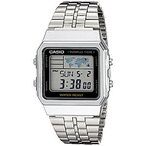 Casio Men's A500WA-1ACF Classic Silver-Tone Watch