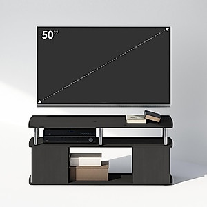 Furinno Utility Design Coffee Table, Americano/Chrome