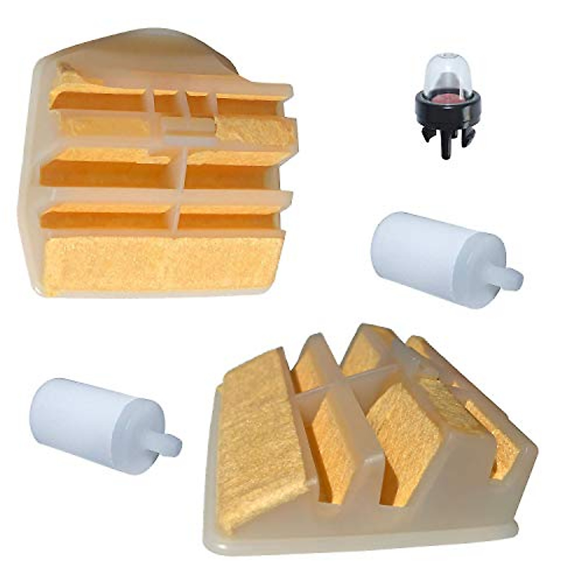 HRuiRed 544 08 08 02 Air Fuel Filter Tune Up Kit fit Husqvarna 445 445E 450 Rancher 450 E II 445E II with Primer Bulb Chainsaw Zama C1M-EL37B 506450401