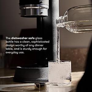 aarke Glass Bottle for Carbonator Pro Sparkling Water Machine, Stainless Steel Cap, Refillable, Dishwasher Safe, Bottle Volume 800 ml